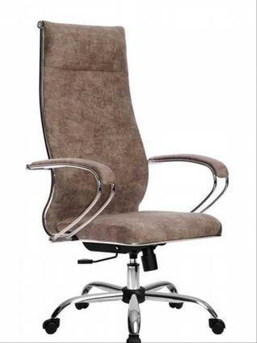 Кресло офисное Метта L 42K велюр коричневый, CH