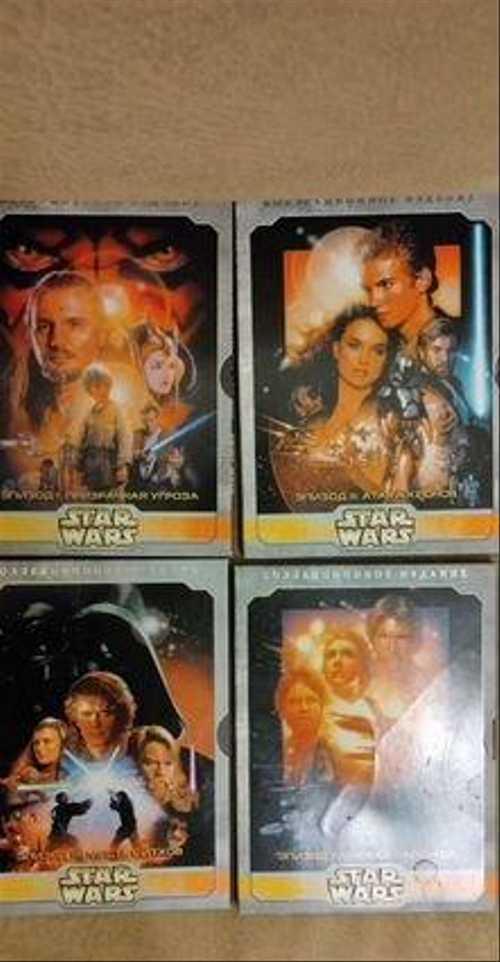 Dvd диски с фильмами, в т.ч. звёздные войны