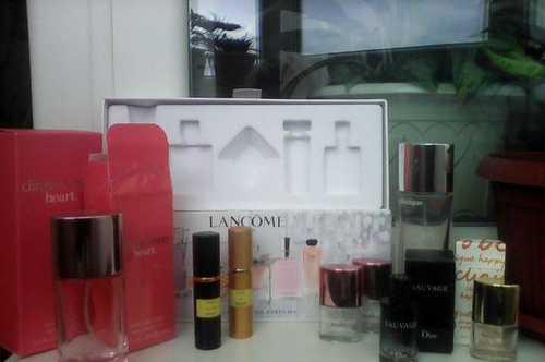 Пустые флаконы коробки Clinigue Happy Dior Lancome