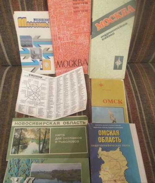 Путеводители, карты, схемы 80-х годов