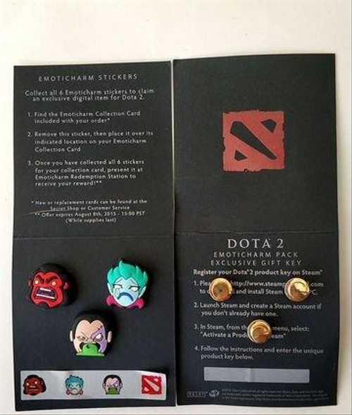 Значок dota 2. Комплект из 3шт с кодами