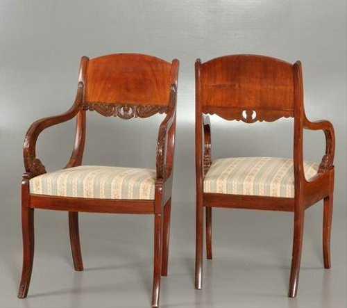 Антикварные русские кресла, 19 век. Ампир