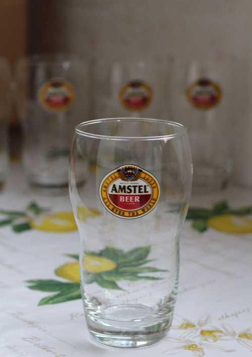 Пивные бокалы Amstel 0.5 л - 6 шт, новые
