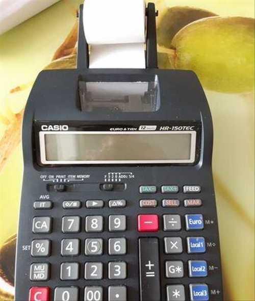 Калькулятор Casio с печатным устройством
