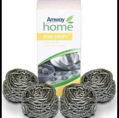 Металлическая губка Amway Dish Drops, 4шт