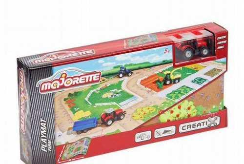Коврик игровой Majorette "Creatix Farm" с машинкой, нескользящий