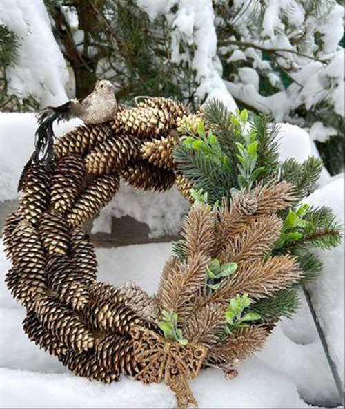 Новогоднее украшение, рождественский венок