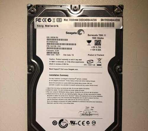 Seagate ST31500341AS 1,5 Tb 7200.11