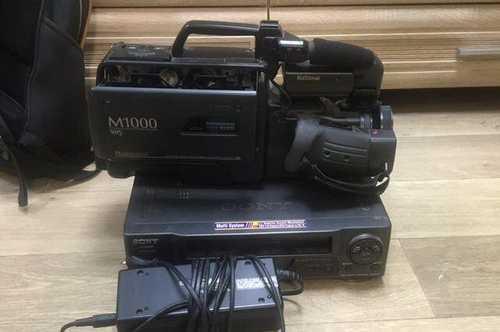 Видеокамера из 90х national m1000 + видеомагнитофо