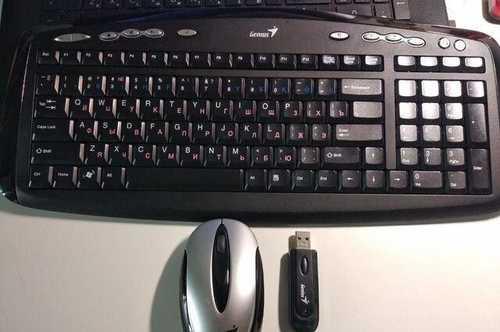 Клавиатура и мышь беспроводные в комплекте б/у