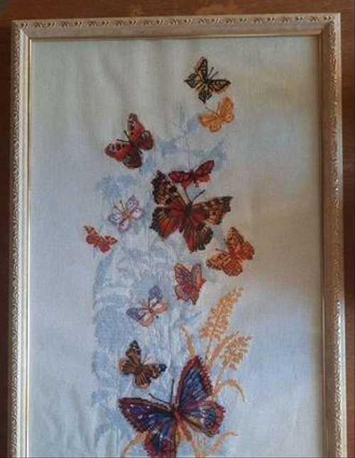 Картина вышивка крестом Бабочки