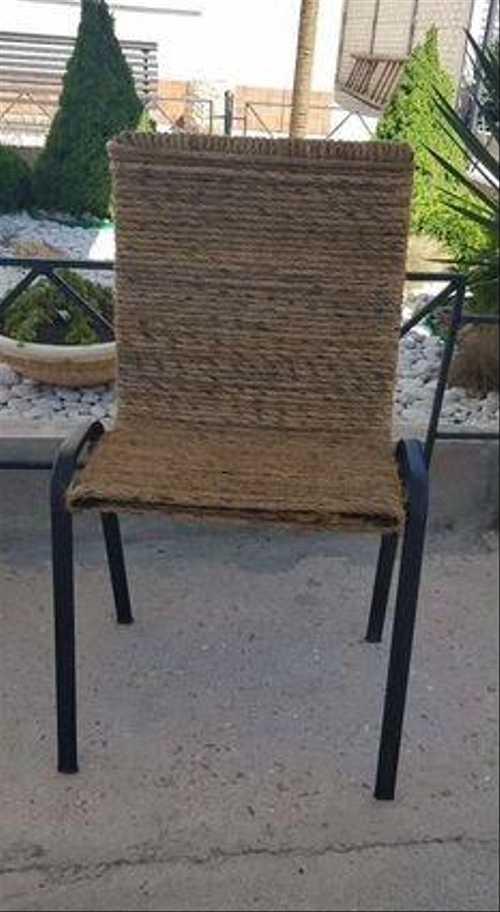 Плетёный садовый стул