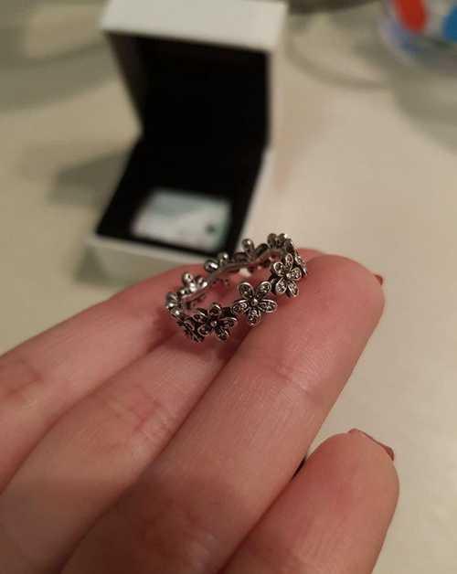 Серебряное кольцо 925 пробы pandora 15,5