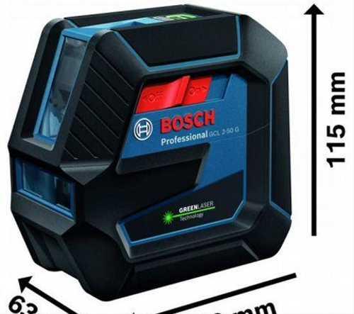 Лазерный нивелир Bosch GCL 2-50G+RM10+DK10+кейс