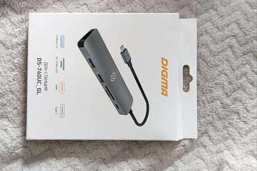 USB хаб digma DS-740UC-GL