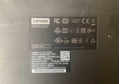 Ноутбук Lenovo v110-15isk