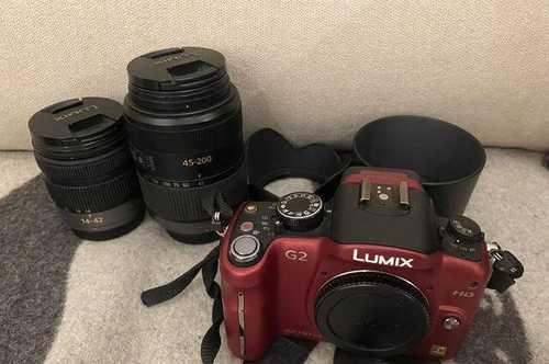 Фотокамера panasonic Lumix G2 с двумя объективами