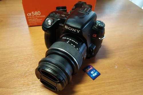 Sony Alpha dslr- A580 Kit 18-55 (черный)