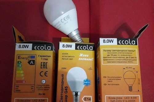 Лампа светодиодная Ecola led 8W E14 5 шт