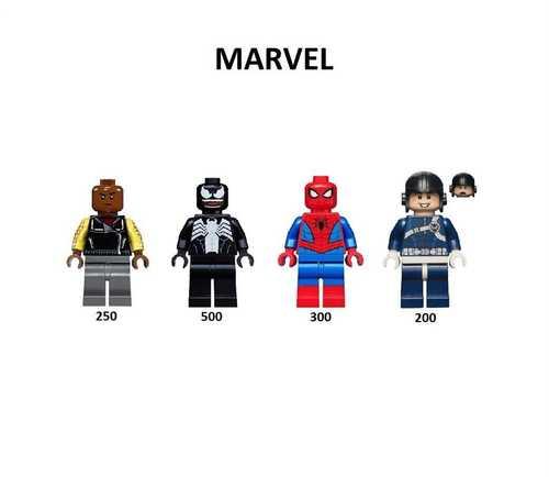 Lego минифигурки Marvel, DC