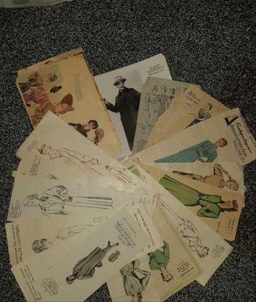 Мода модели карточки 1939-70 СССР винтаж