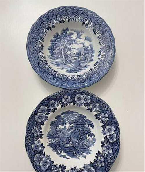 Суповые тарелки винтаж Wedgwood и Staffordshire