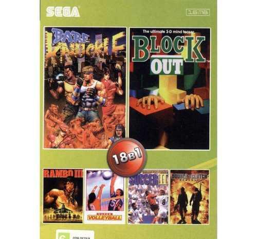Картридж Sega 18в1 bare knuckle / rambo 3
