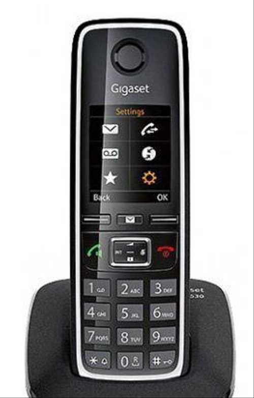 Радиотелефон dect gigaset C530 RUS, черный