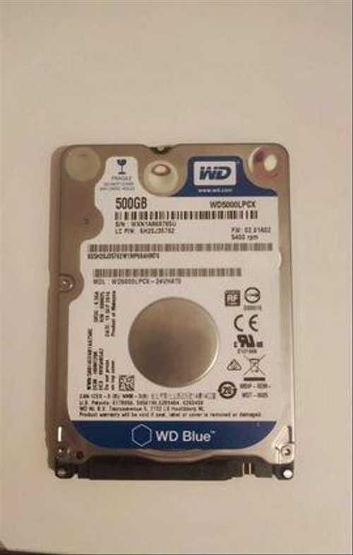 Жесткий диск для ноутбука 500 гб WD blue