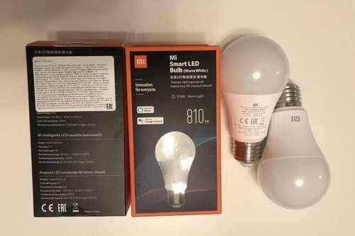 Умная лампочка xiaomi led smart bulb 8w e27 1шт