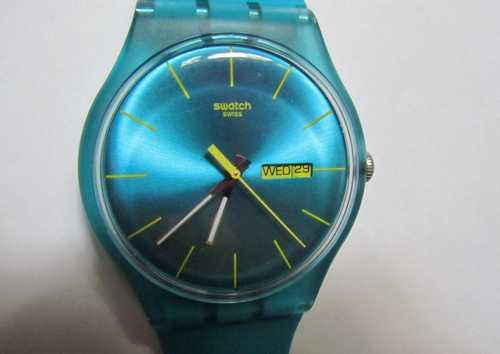 Часы Swatch бирюзовые