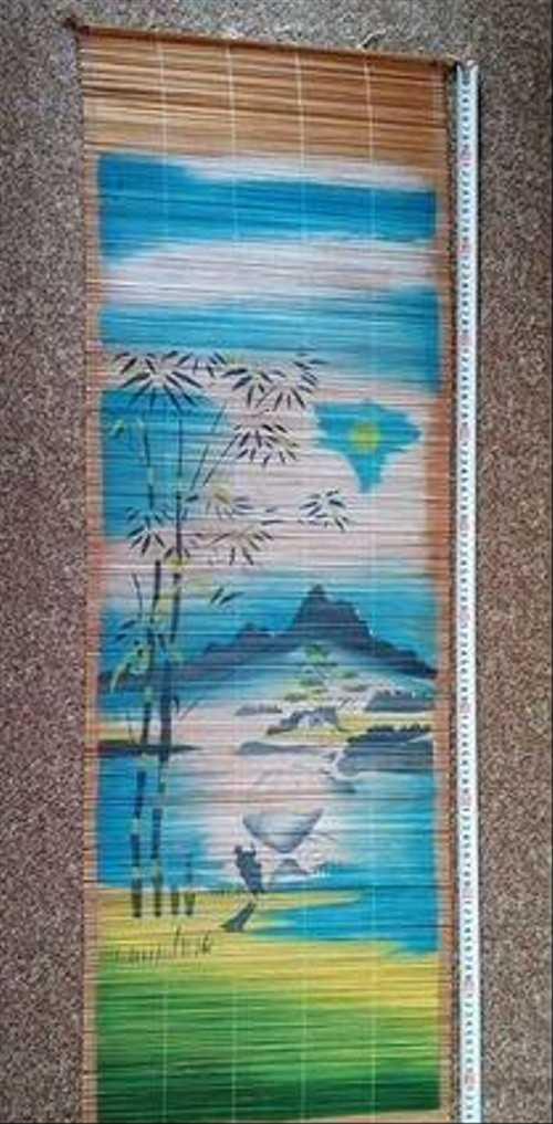 Панно-свиток настенное бамбук 125х40 Картина СССР