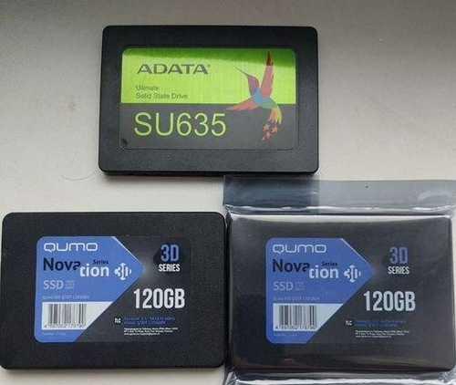 SSD qumo 120GB и adata 480GB