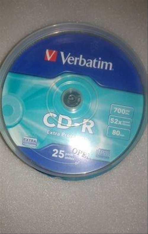Диск CD-R Verbatim 700Mb 52x Extra Protection 25 ш