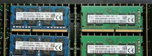 Оперативная память 8gb DDR3, DDR4 для ноутбуков