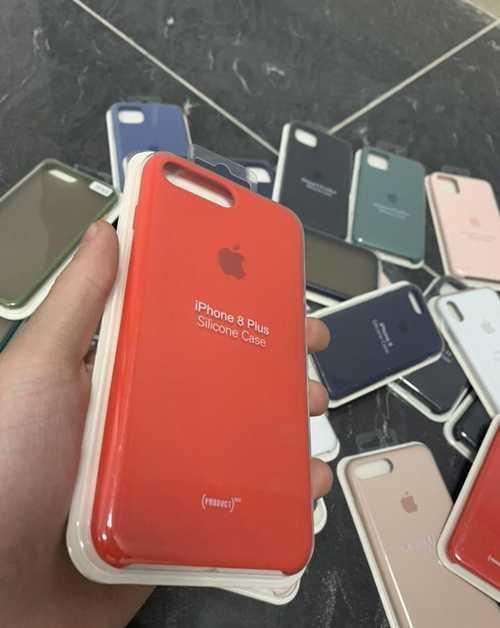 Чехол на iPhone 8 Plus Silicone Case Red