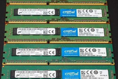 DDR3 ECC Unbuffered PC3L 8GB Micron 1600MHz