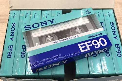 Аудиокассеты Sony EF 90 новые в оригинальном блоке