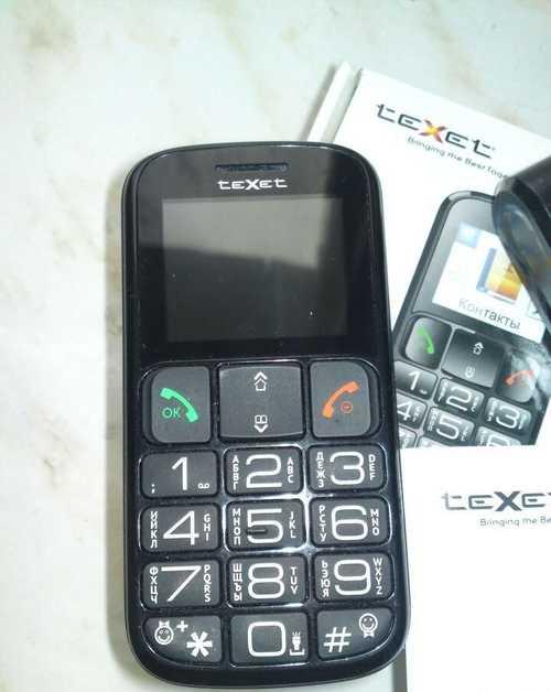 Сотовый телефон teXet тм-В114 (бабушкофон)
