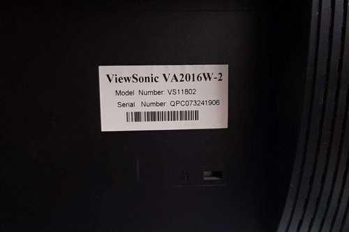 Монитор ViewSonic VA2016W-2