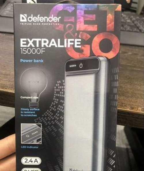 Внешний аккумулятор Defender 15000 mAh 2.1A