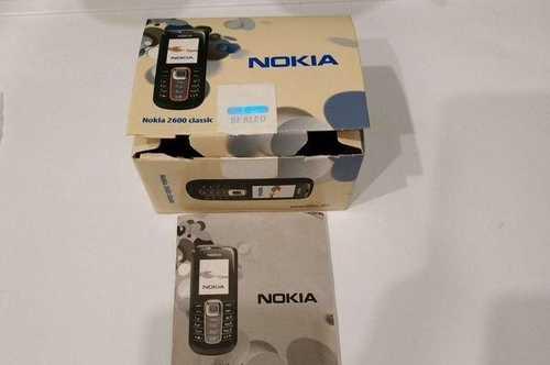 Коробка и инструкция к Nokia 2600 classic
