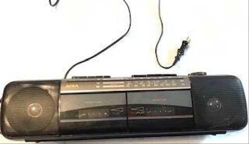 Aiwa 2-кассетнаямагнитола раб сост, аудио плеер
