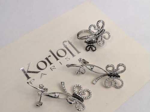 Korloff комплект кольцо и серьги с бриллиантами
