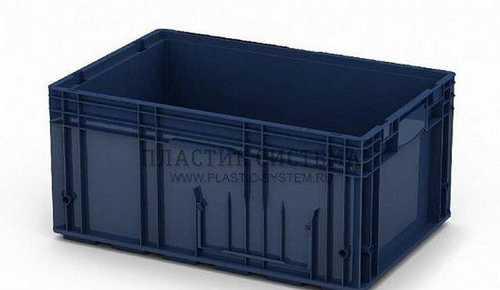 Ящик пластиковый R-KLT 6429 (594х396х280 мм) синий