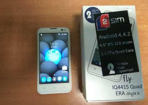 Смартфон Fly IQ4415 Quad ERA Style 3