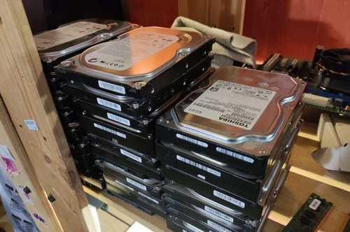 Около 50 HDD от 80гб до 1000гб с Windows 10