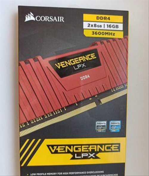 Память DDR4 Corsair LPX 16Gb (2x8Gb) 3600Мгц