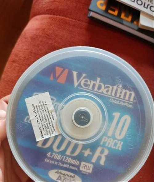 Болванка DVD-R, новые пустые диски, 7 шт