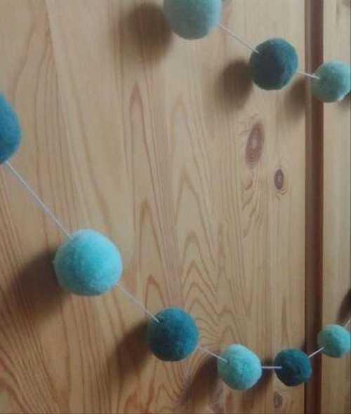 Гирлянда шарики декор в детскую комнату